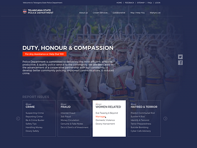 TSPD - Homepage by Nithin Prakash Motupalli on Dribbble