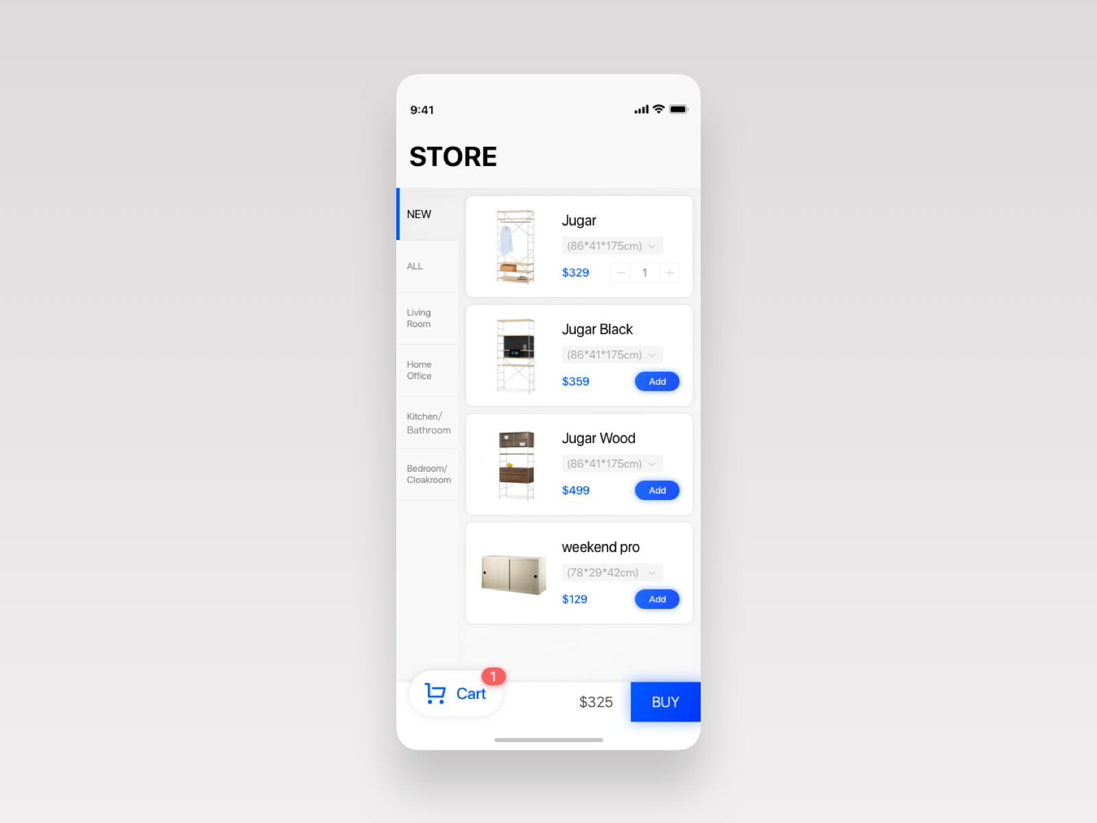 Store APP UI by Boyang Zhang on Dribbble