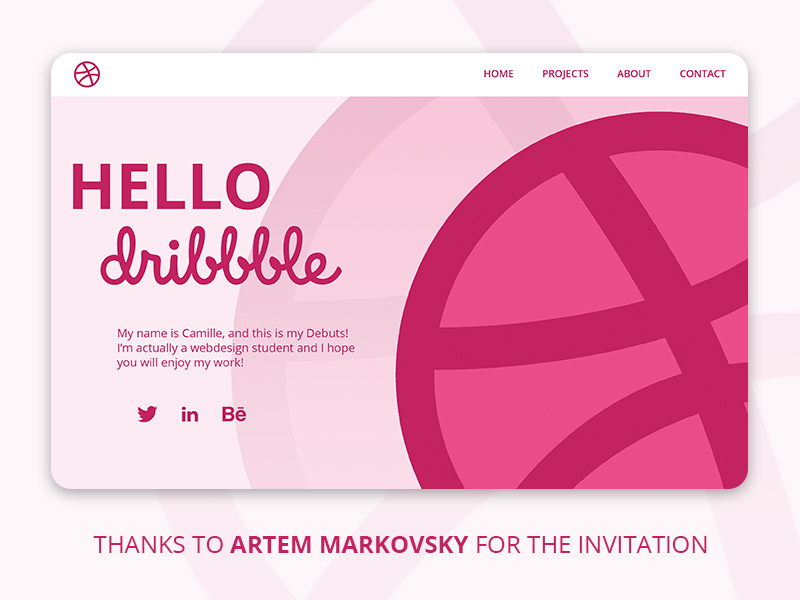 Hello Dribbble by Camille Mollier on Dribbble
