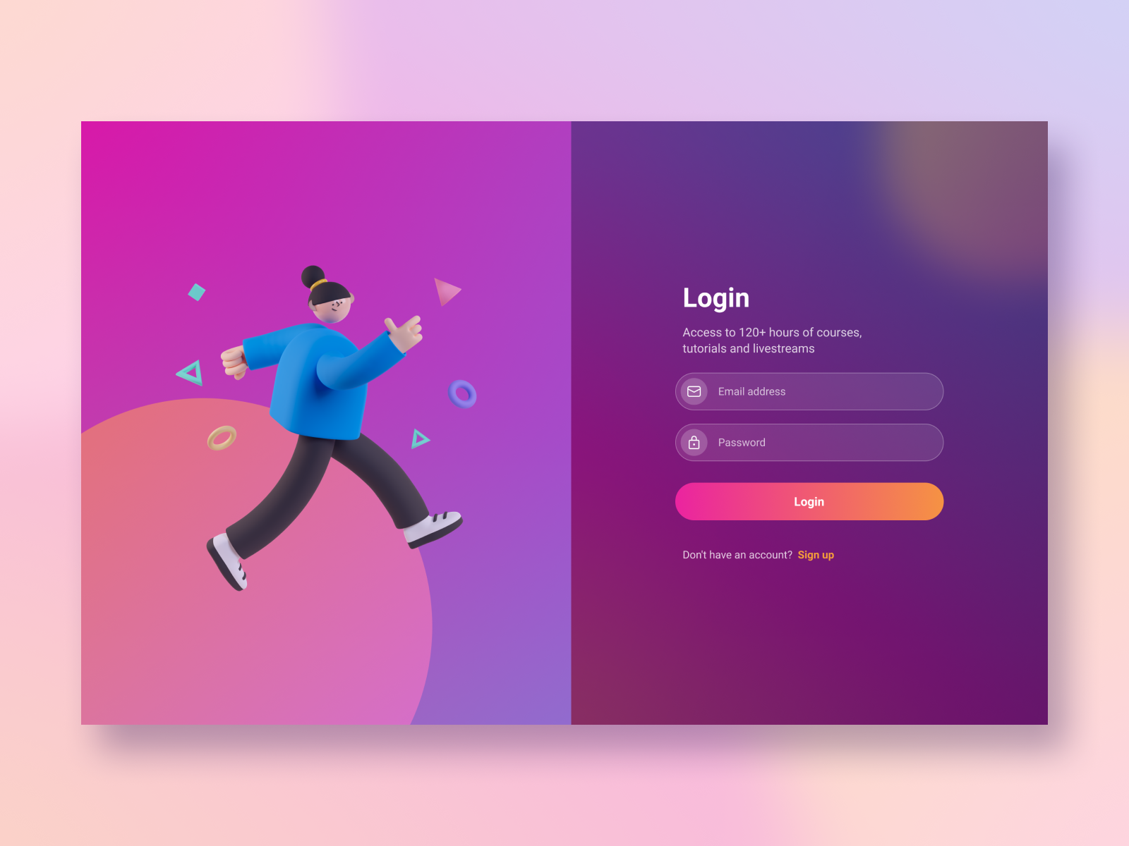 Login Website Concept (Glass Style) by Jhan Gonzales on Dribbble