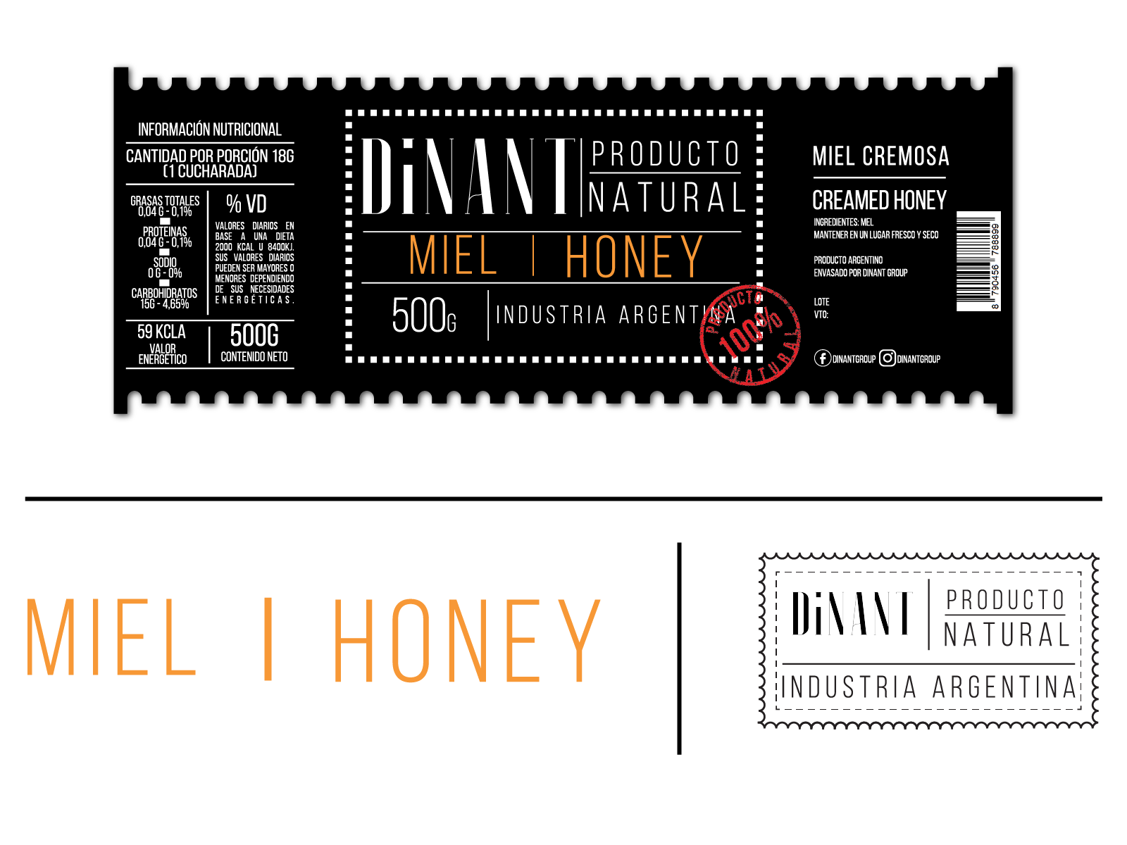 Dinant Creamed Honey Label by Juan VLASKZ on Dribbble