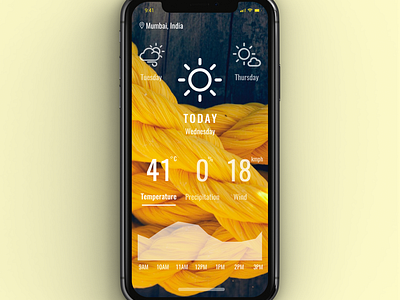 Weather App by Pratik Hegde on Dribbble