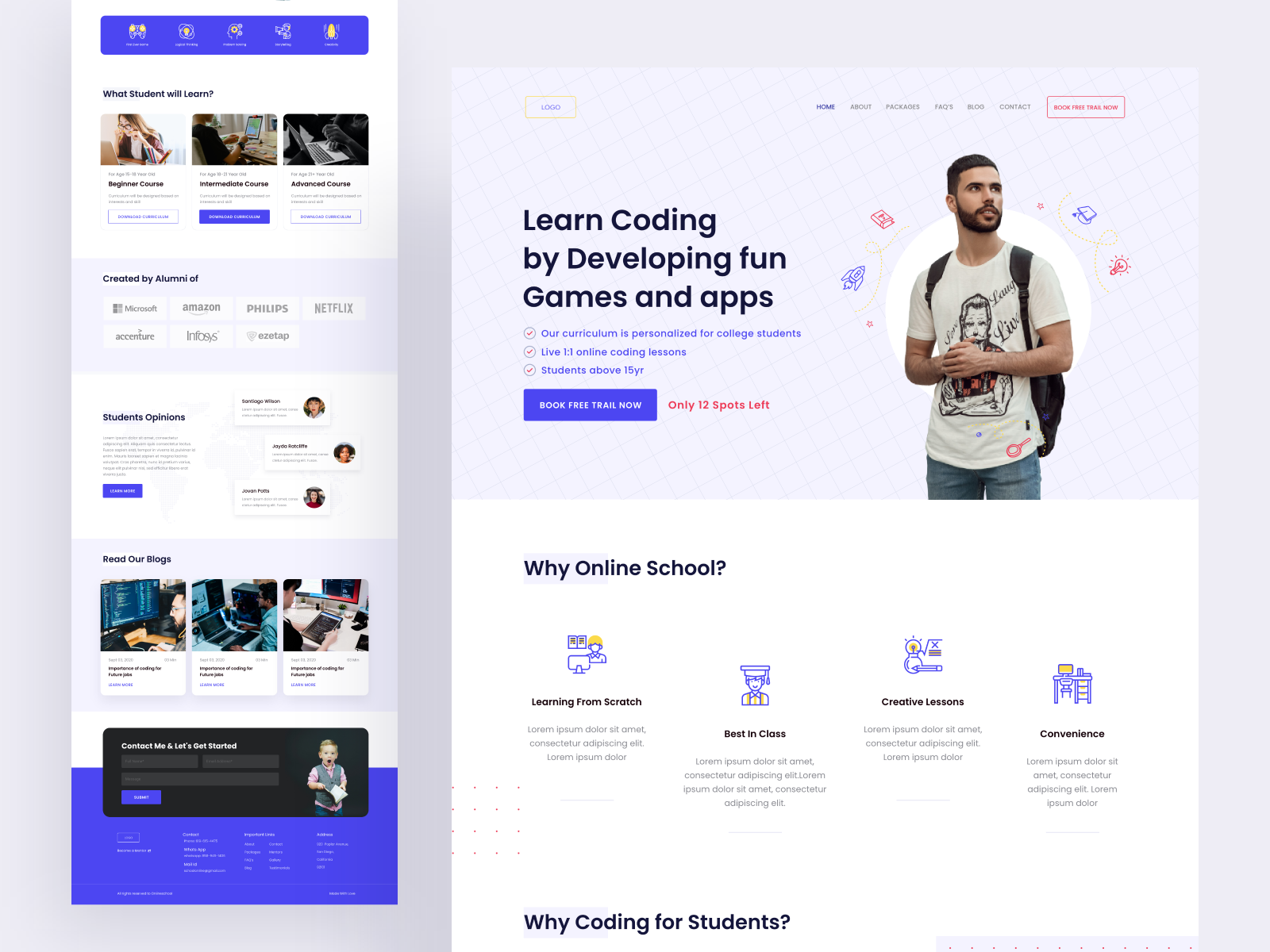 Virtual Education Website by Pavan Penurkar on Dribbble