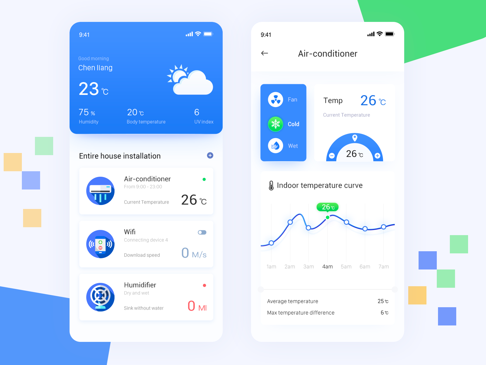 Smart home device interface by fireman on Dribbble