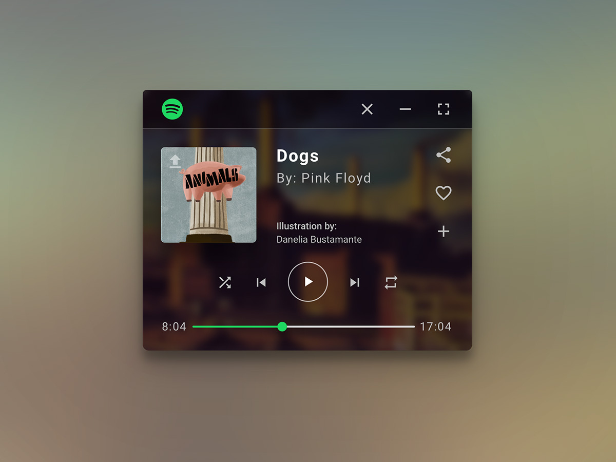 UI Challenge 009 Music Player by Ronald García on Dribbble