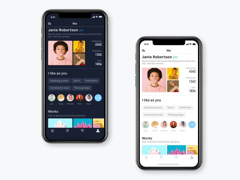 Personal center page by sundongyang on Dribbble