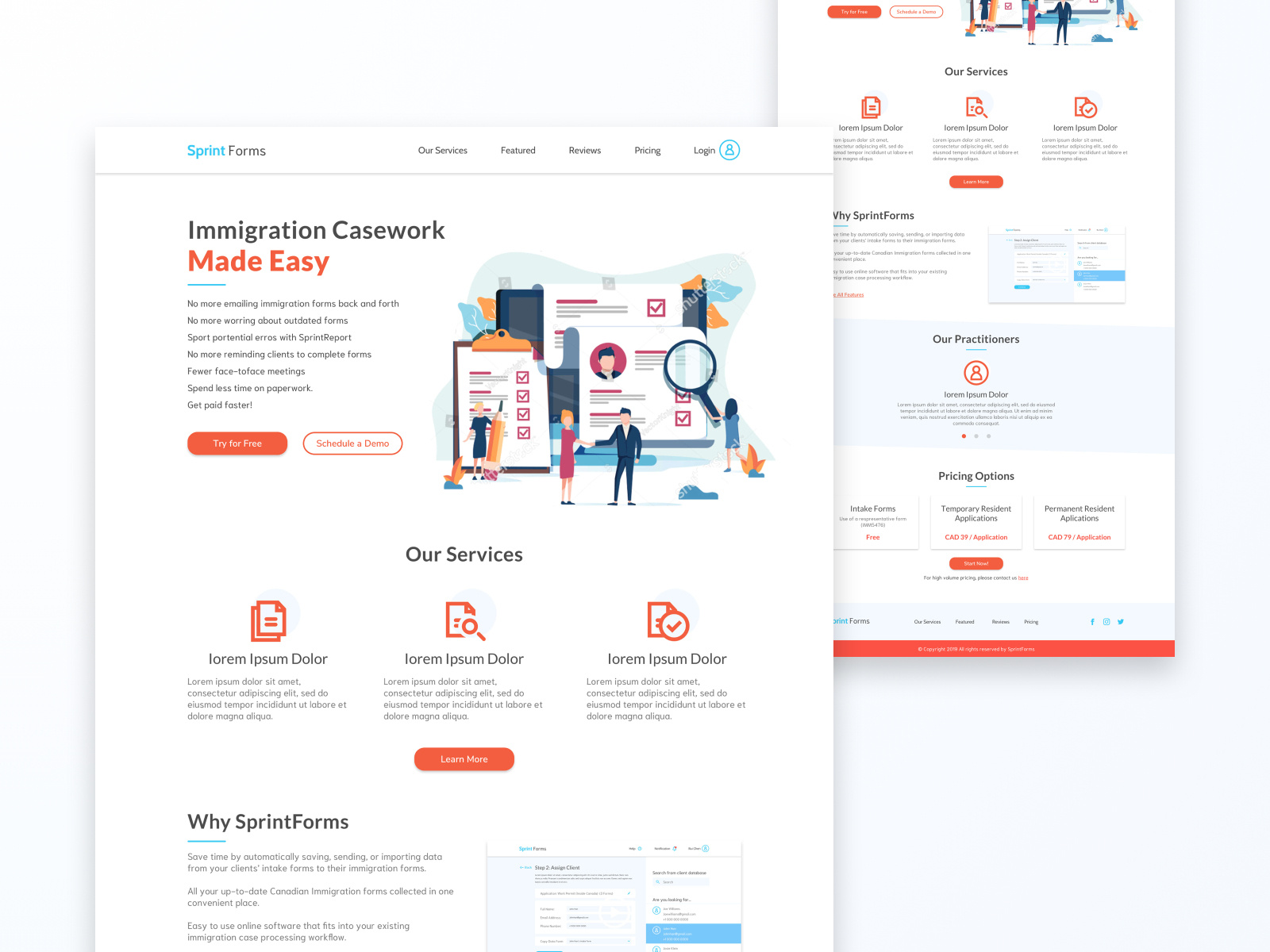 SprintForms - Landing Page by John Han on Dribbble