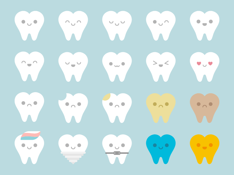 Cute Kawaii Teeth by Kassy on Dribbble