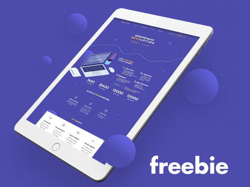 Freebie - landing page by Anatolii Shovkovyi on Dribbble