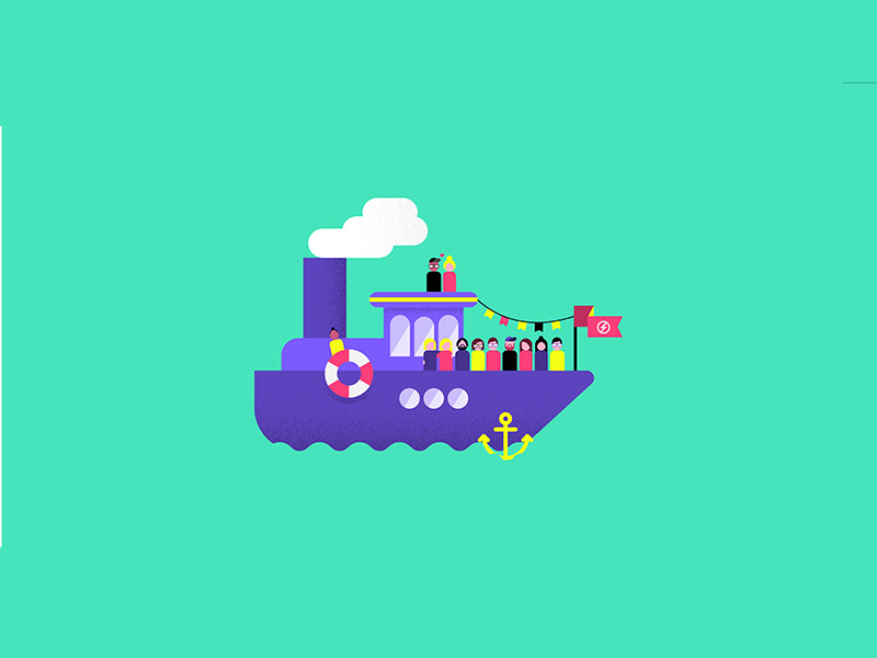 Boat Party by Sandy Meirovitz on Dribbble