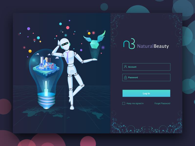 Natural beauty login interface by solair on Dribbble