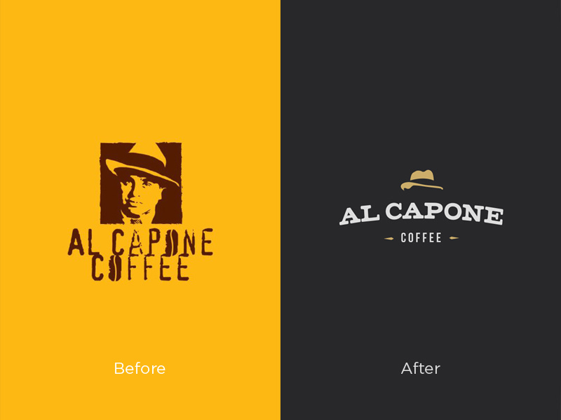 Al Capone Logo. Coffee shop. Before/after by Nick Reev on Dribbble