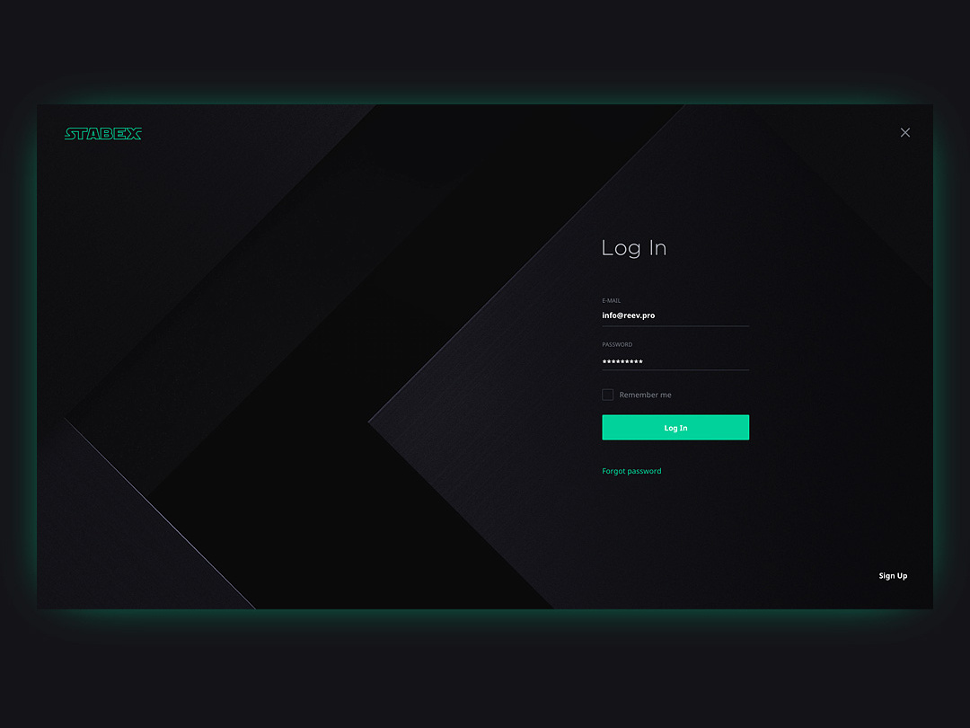 STABEX. Login page. by Nick Reev on Dribbble