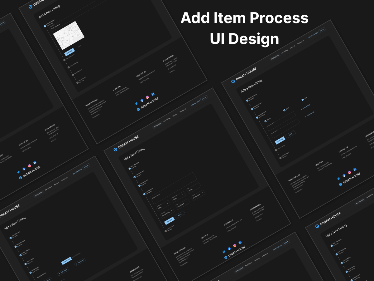 Add Item Process UI Design by Redoan Rahat on Dribbble