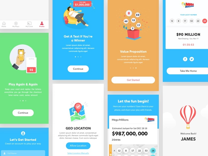 Lottery Mobile by Ruby Ng on Dribbble