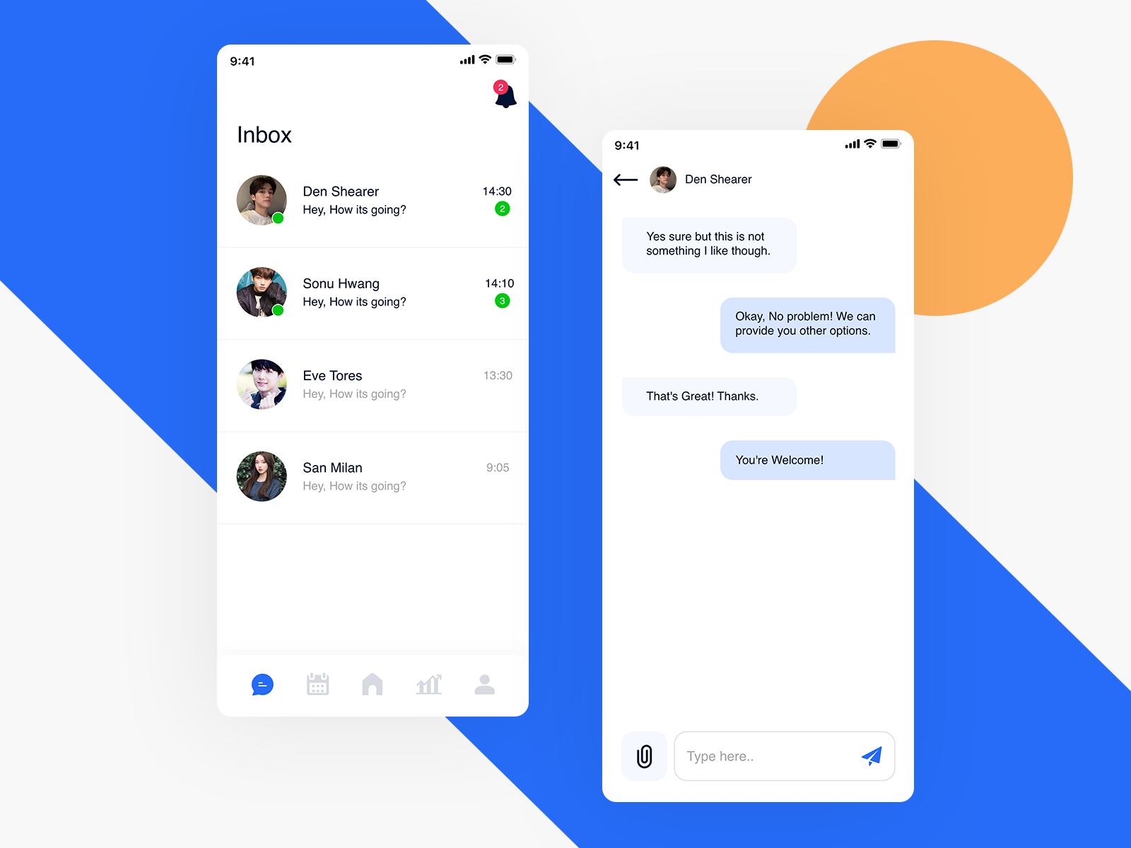 Chat Screen UI by Bhavna Raval on Dribbble