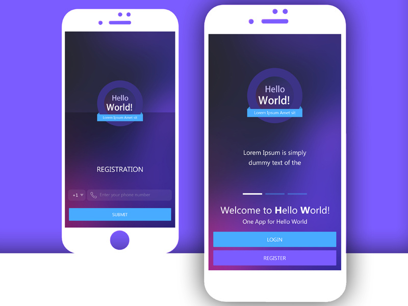 Splash Screen & Login Screen by Bhavna Raval on Dribbble