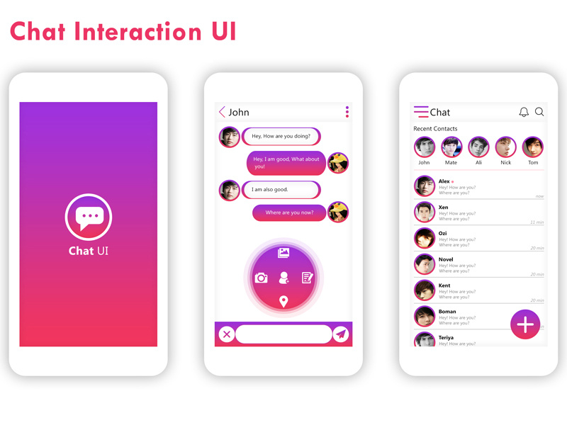 Chat Interaction UI KIT by Bhavna Raval on Dribbble