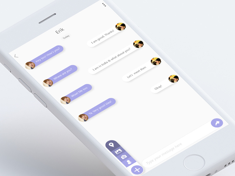Chat Interaction Challenge by Bhavna Raval on Dribbble
