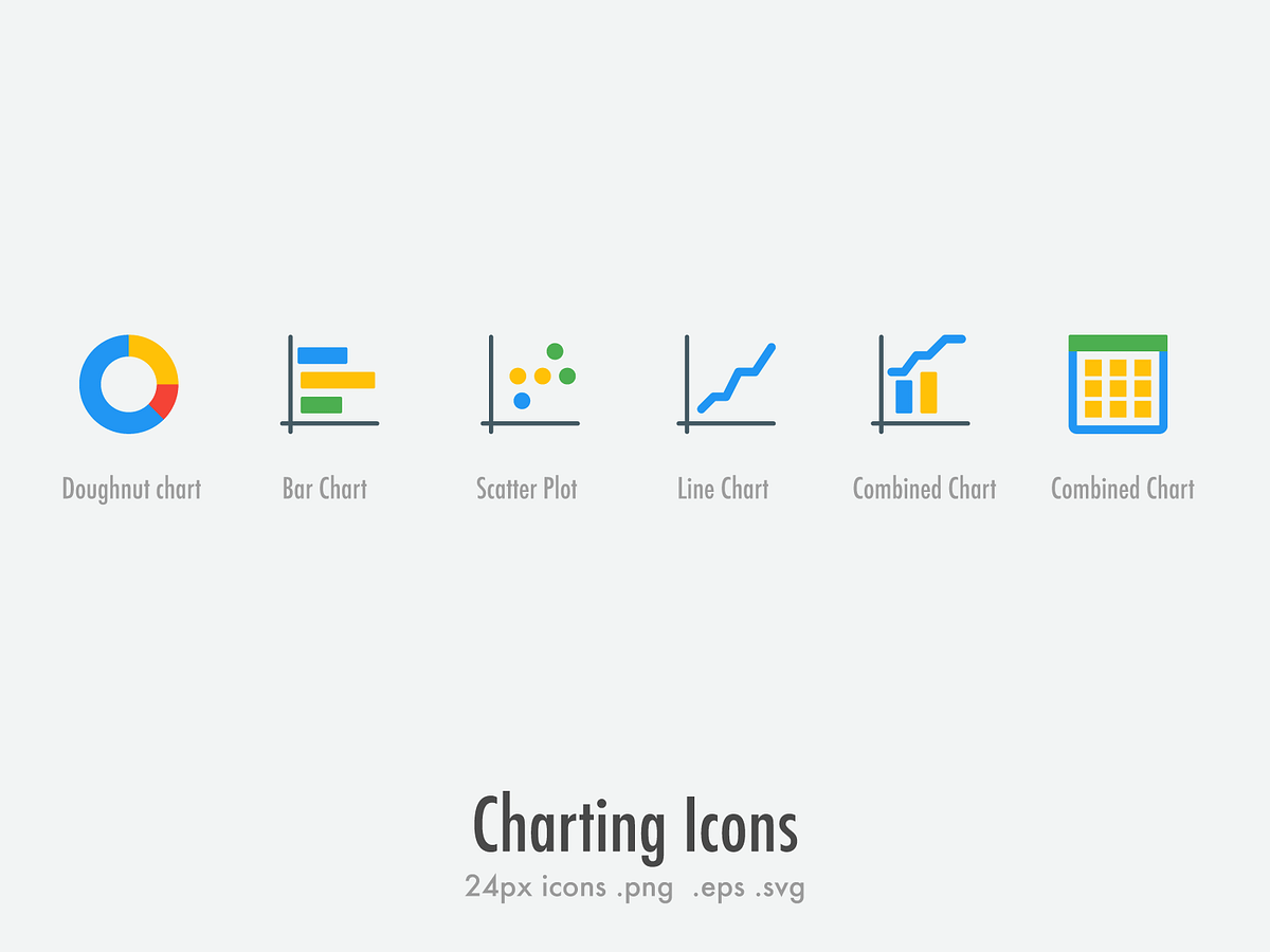 Free : 24px Charting Icons by Viraj Sirimanna on Dribbble