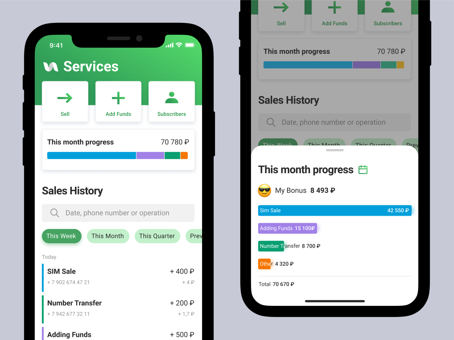 Telecom Mobile App by Ivan Bsko on Dribbble