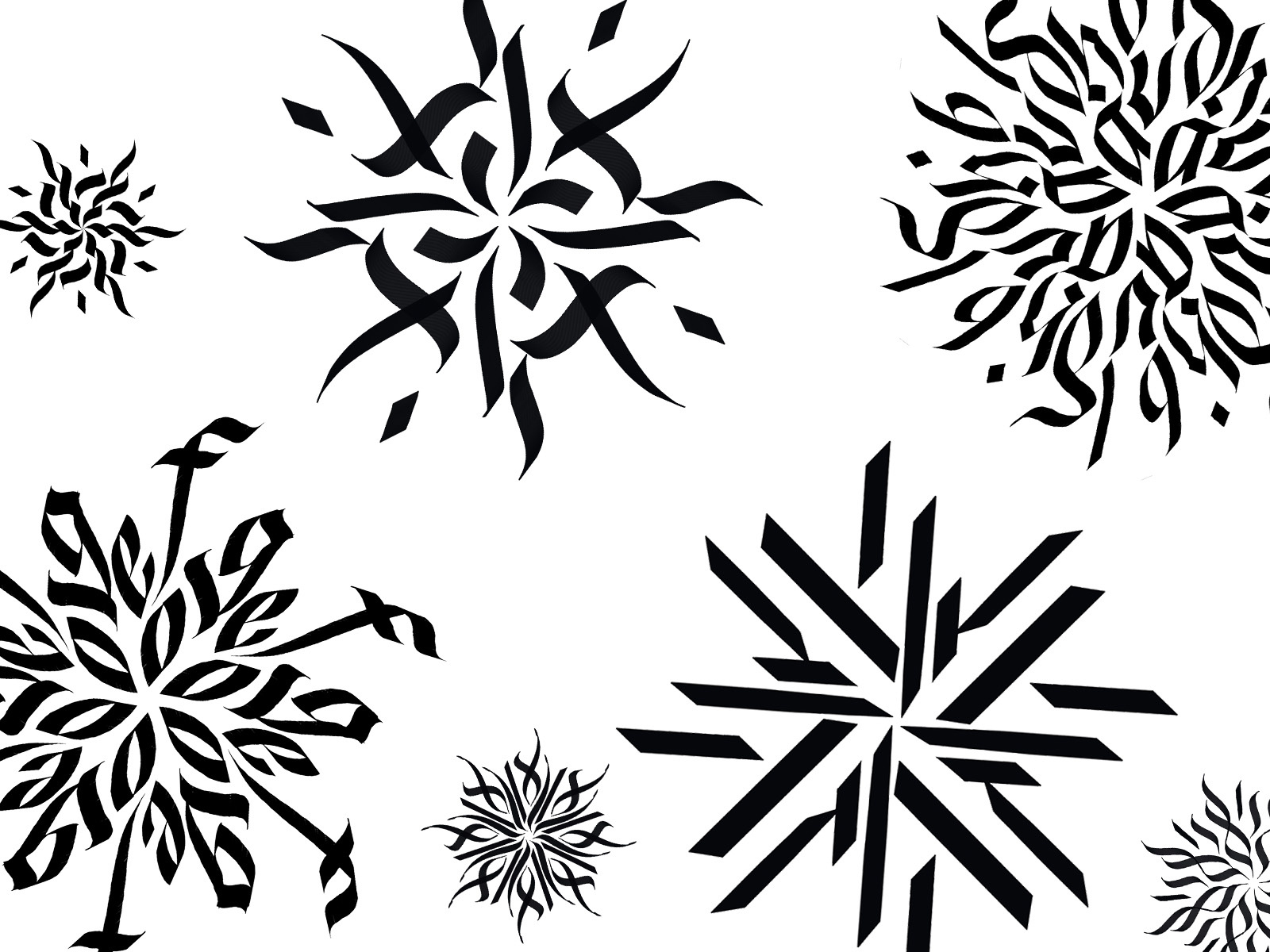 Calligraphy snowflakes by Yevhen Berd on Dribbble