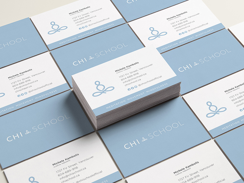Chi School Business Card design by Nicole Phillips on Dribbble