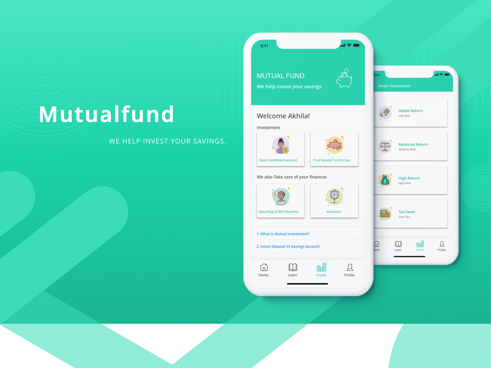Mutual Fund - UI Design by Suruthi Thaarani Rajendran on Dribbble
