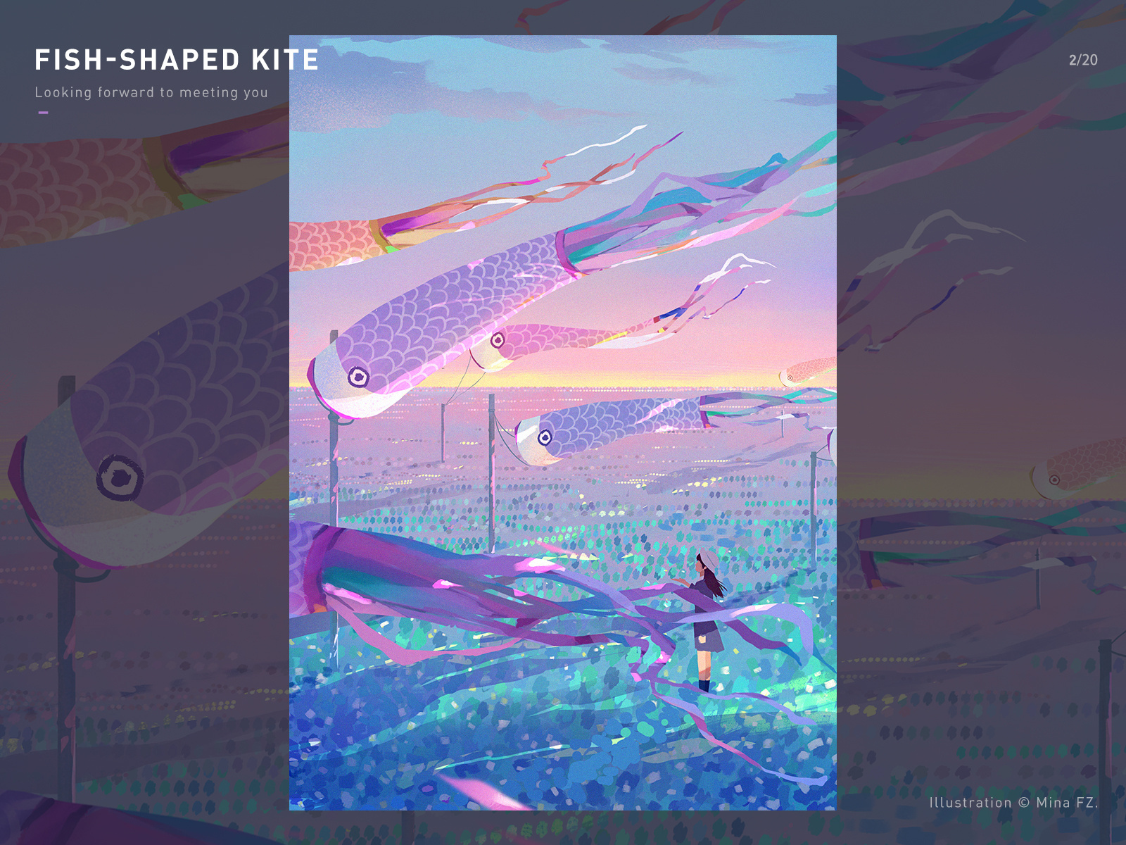 Fish-shaped kite by Mina FZ. for Queble on Dribbble
