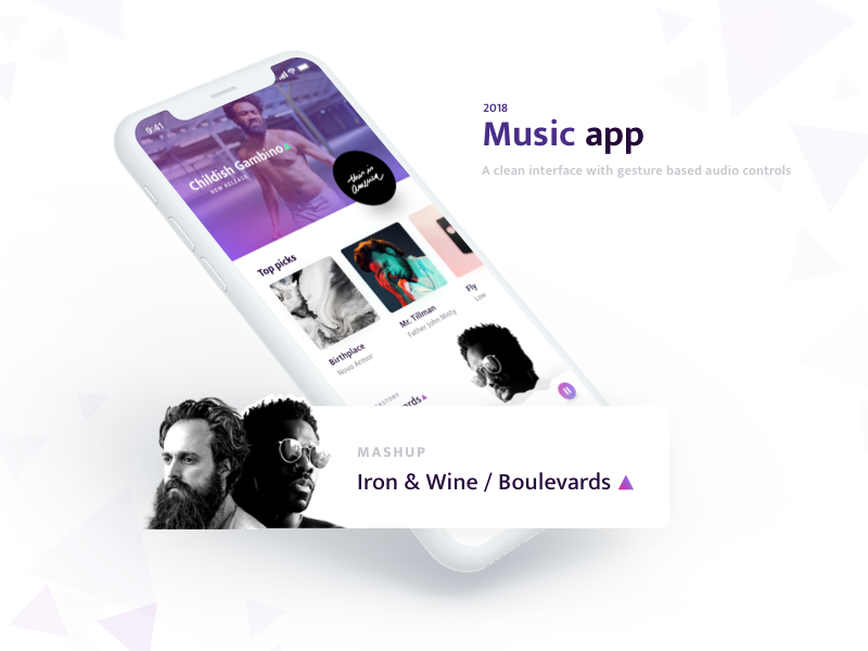 Music App / Home by Mike Sokol on Dribbble