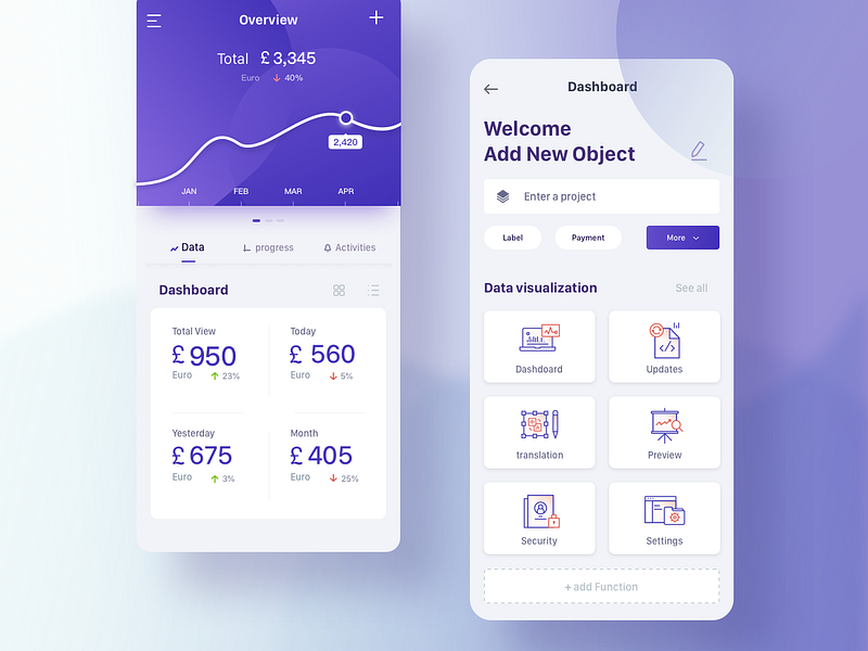 Visual interface application by Kaya on Dribbble