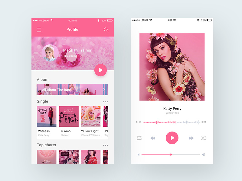Music player by Assyifa Putri on Dribbble