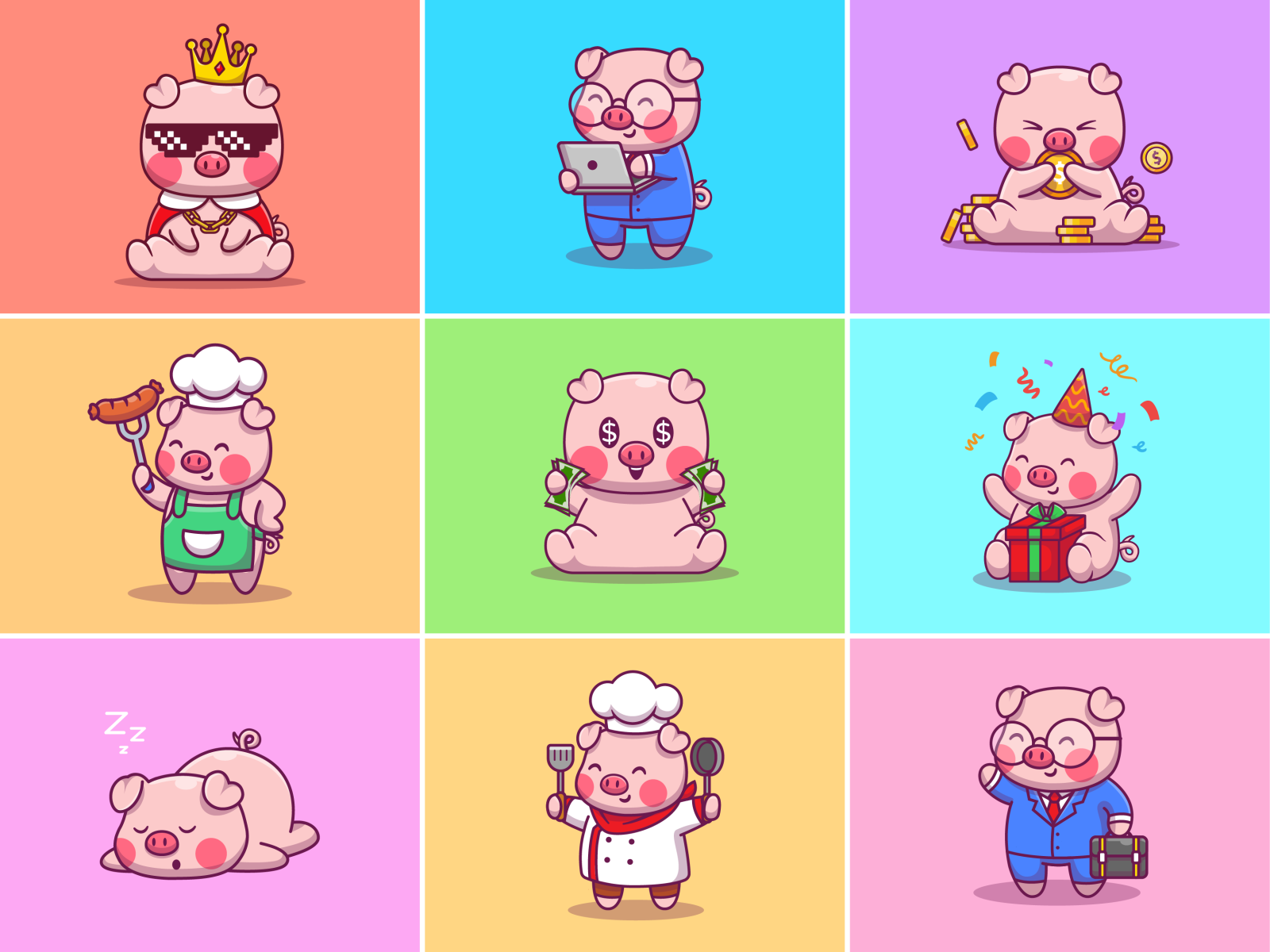 Pig 🐖🐽🐷 by catalyst on Dribbble
