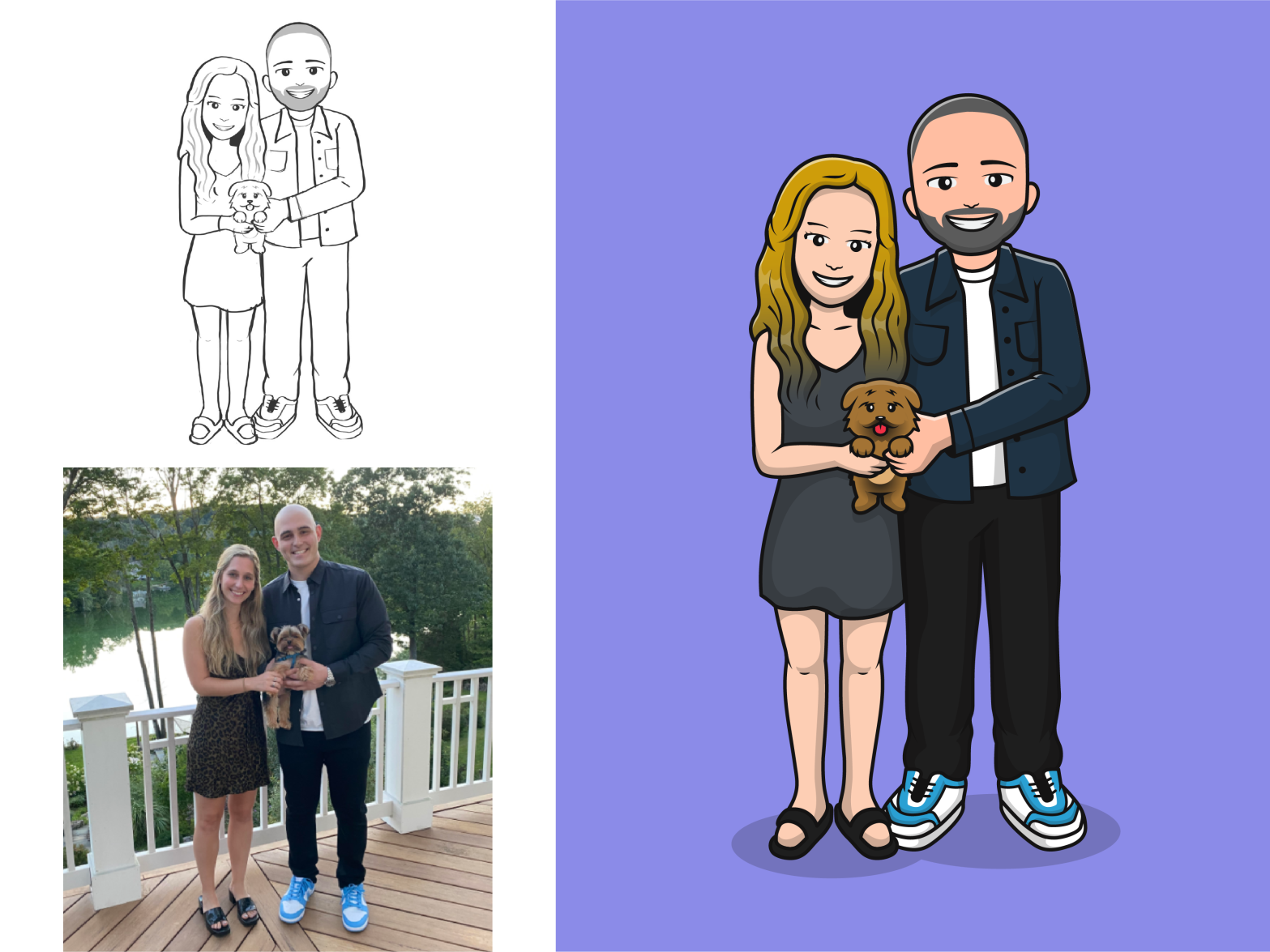 Sweet couple👩🏻🧑🏻🐶📷 by catalyst on Dribbble