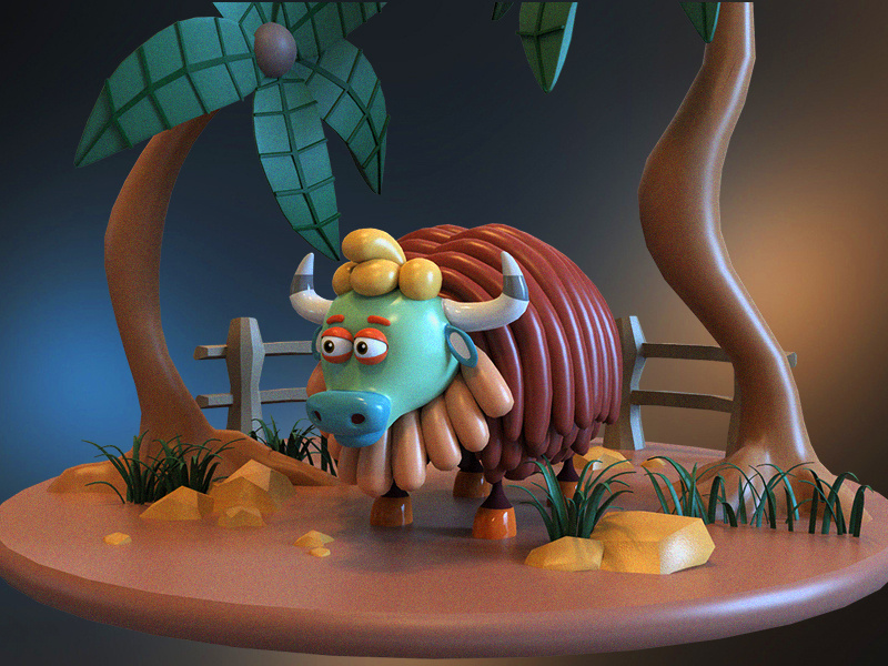 Yak Model by GaUrAv on Dribbble