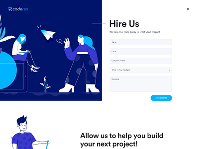 Contact Us Page Illustration by CodeRex on Dribbble