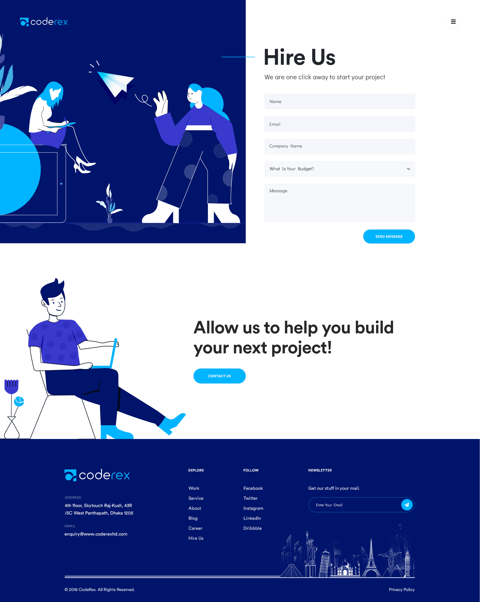Contact Us Page Illustration By CODE REX On Dribbble