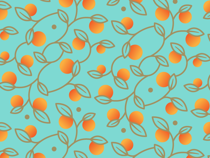 Orange pattern. by La Furia Studio on Dribbble