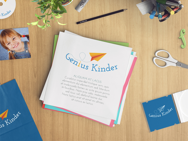 Genius Kinder / Genius Child logo by Anita Simon on Dribbble
