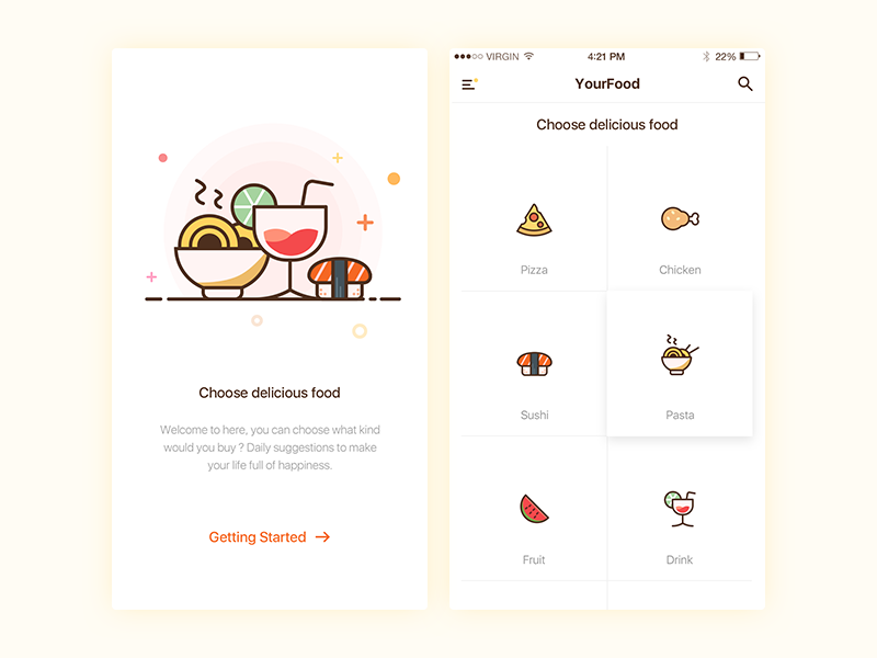Food App by Mori on Dribbble