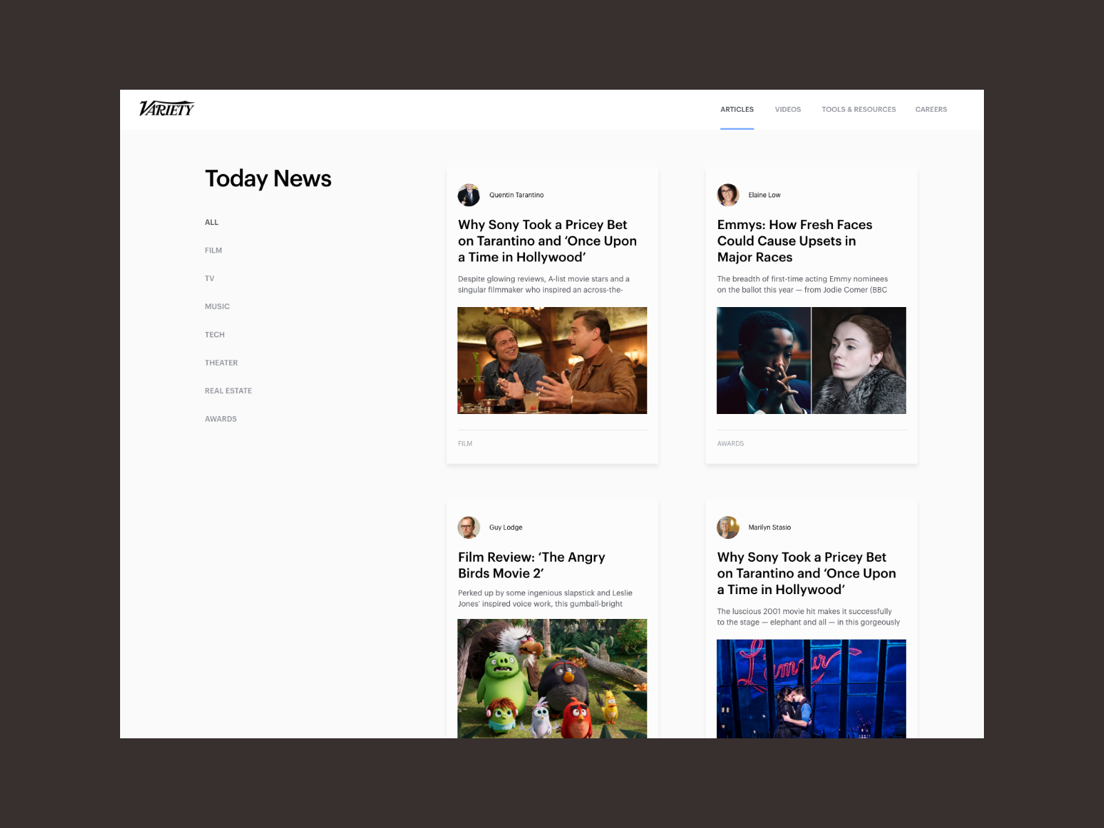 Variety Web Redesign by Tien Le on Dribbble