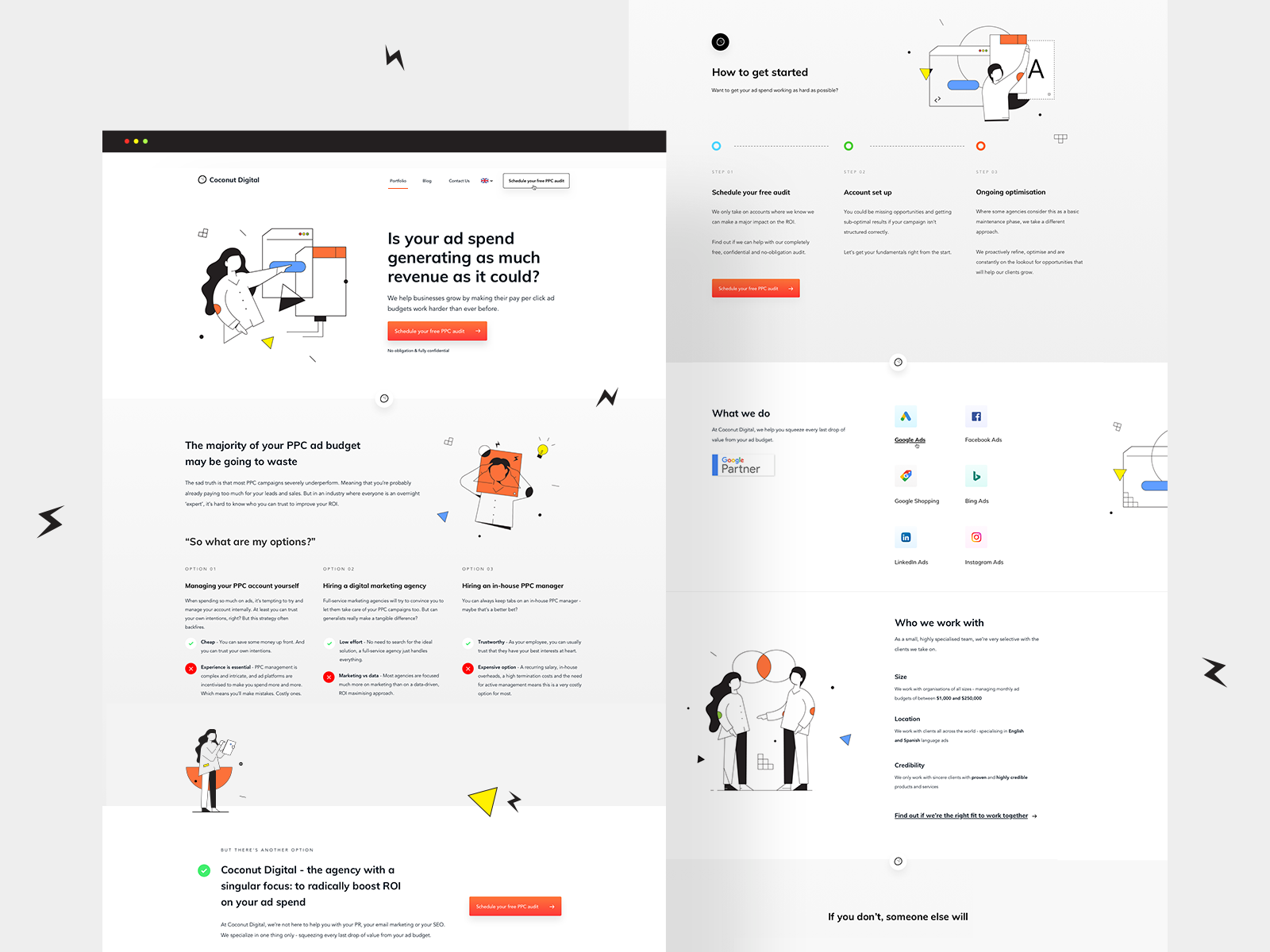 Coconut Digital - Website Design + Illustrations (live) by Dejan Baric ...