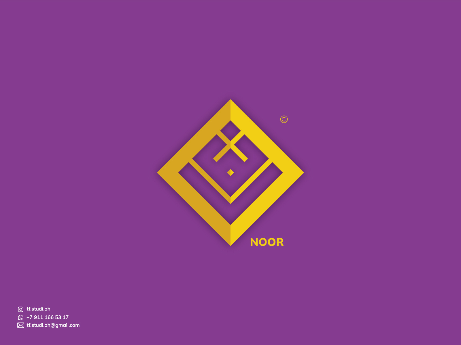 NOOR Arabic Calligraphy by Tanya Fedorova on Dribbble