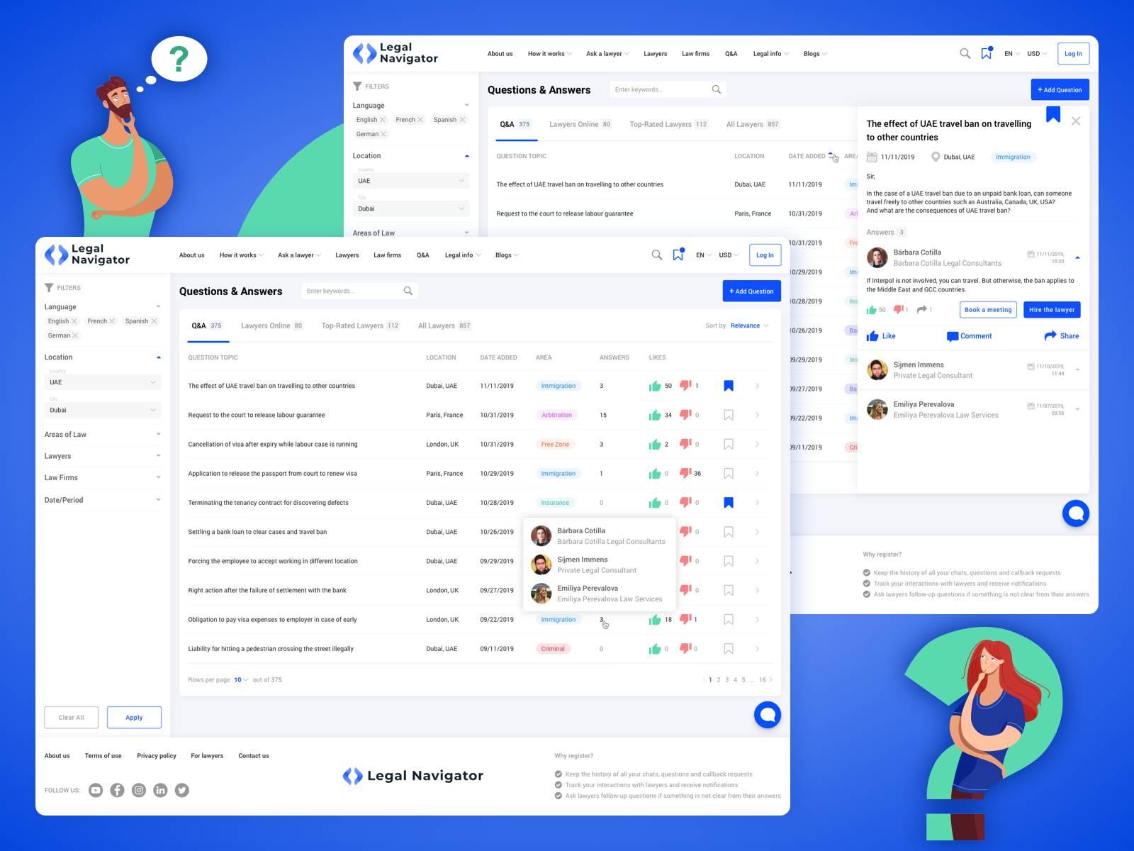 Questions&Answers page (FAQ) by Iryna Kunytska on Dribbble