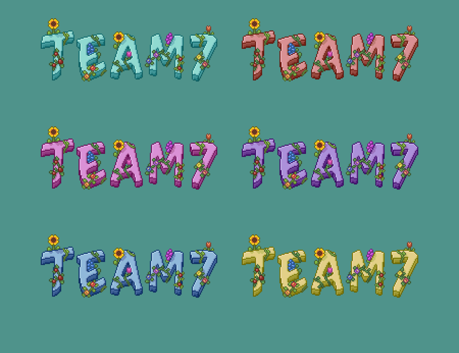 Pixel art merch design for gaming organisation 'Team 7' by Litiare on ...