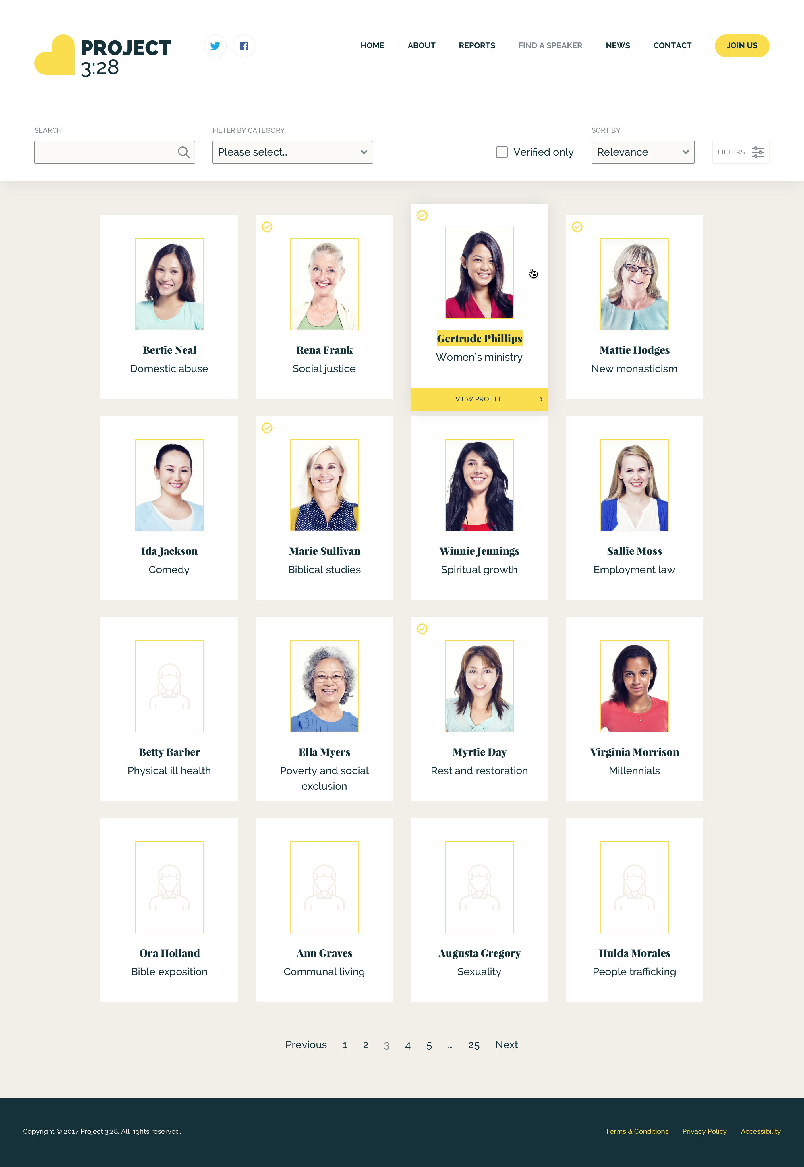 Profile archive listing ui design by Sasha Lantukh on Dribbble