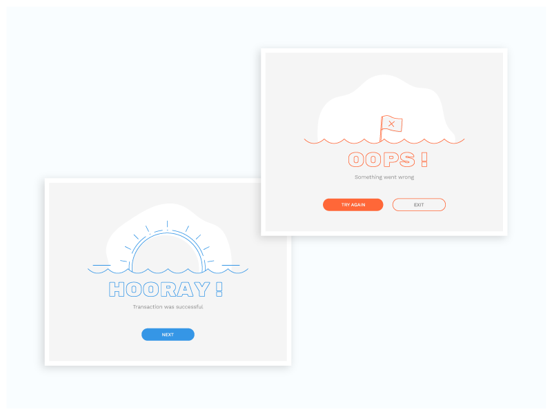 Success / Error by belen on Dribbble
