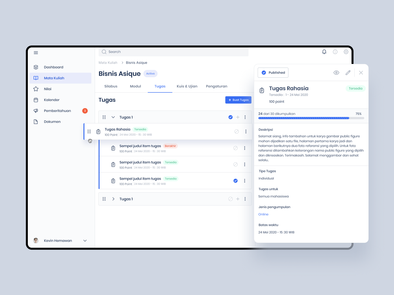 Learning Management System Design by Yeremias NJ on Dribbble