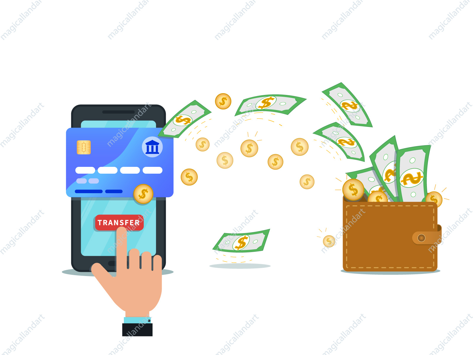 Money Transaction Clipart
