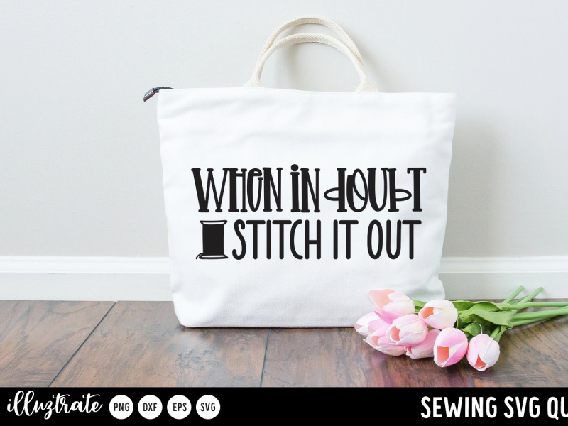 When in doubt stitch it out SVG CUT FILE by Sarah Evans on Dribbble